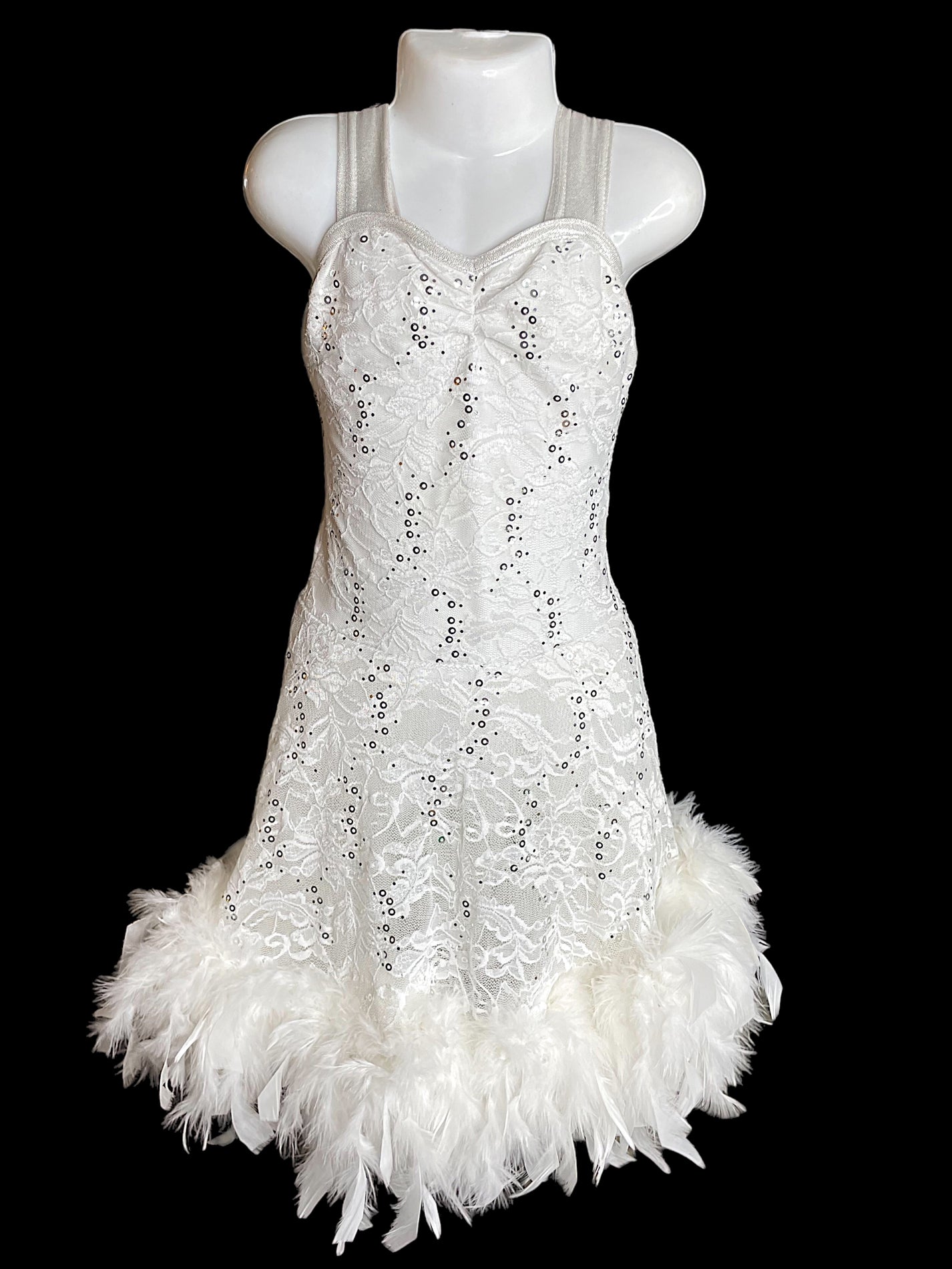WHITE FEATHER DRESS – The Dance Rack